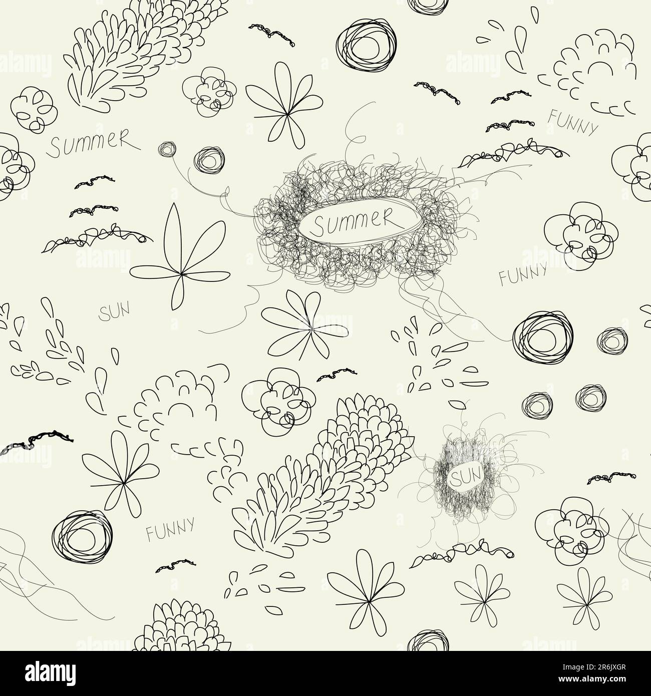Doodle style seamless wallpaper Stock Vector Image & Art - Alamy