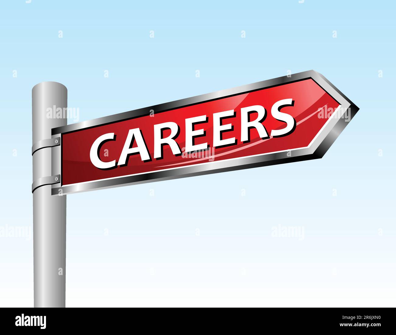 Arrow road sign careers. Glowing vector illlustration Stock Vector Image & Art - Alamy