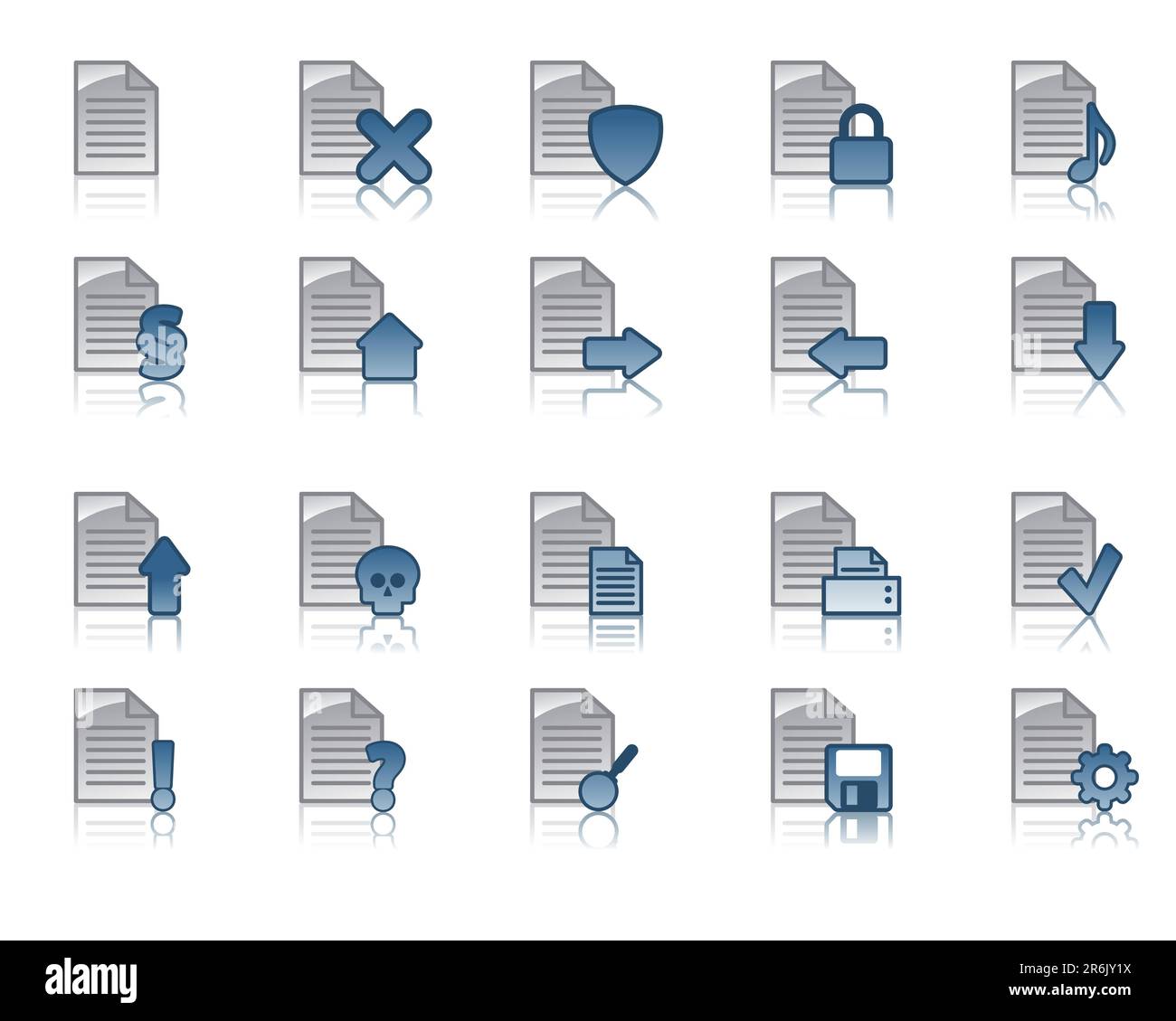 collection of document icons Stock Vector Image & Art - Alamy