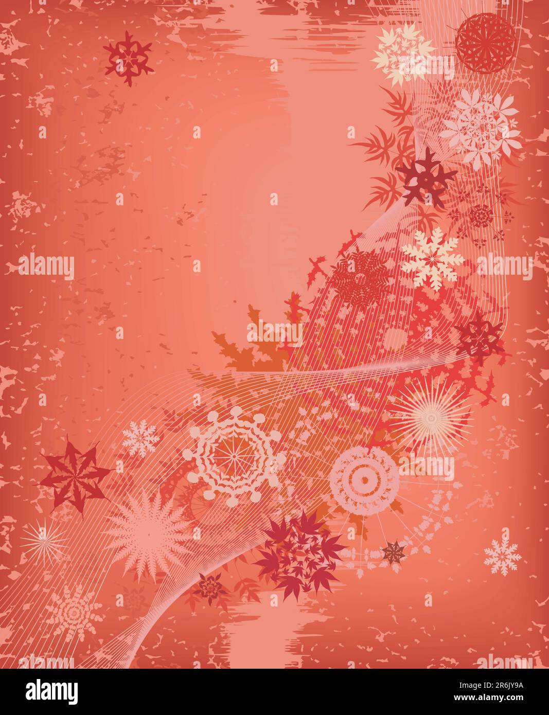 Editable vector design of red rosettes with each shape as a separate ...