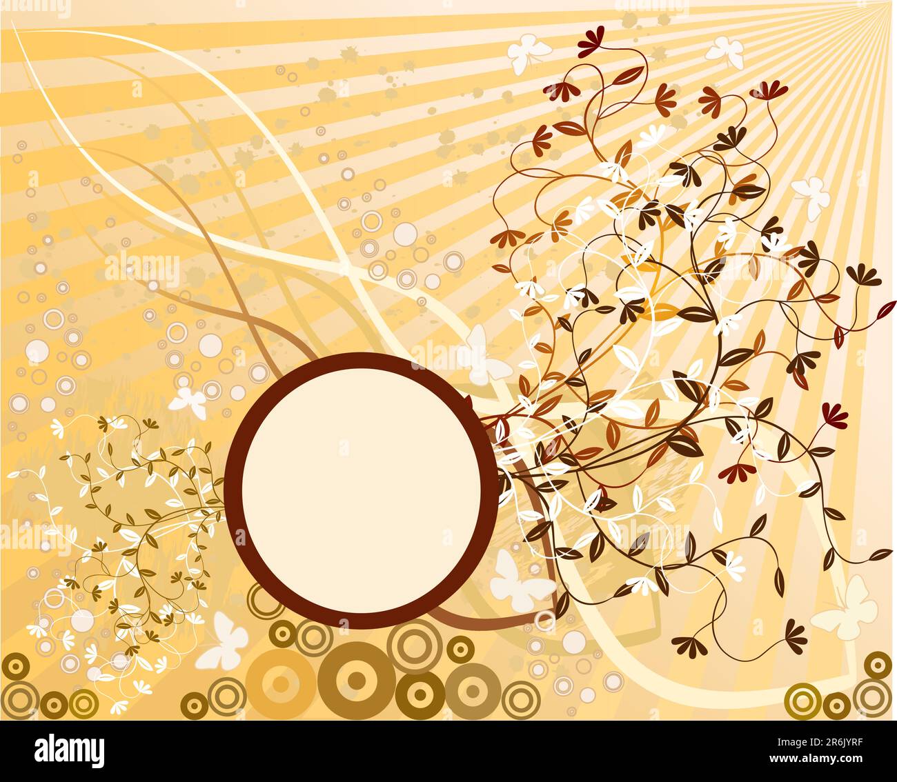 Abstract art floral design background - vector illustration Stock Vector Image & Art - Alamy