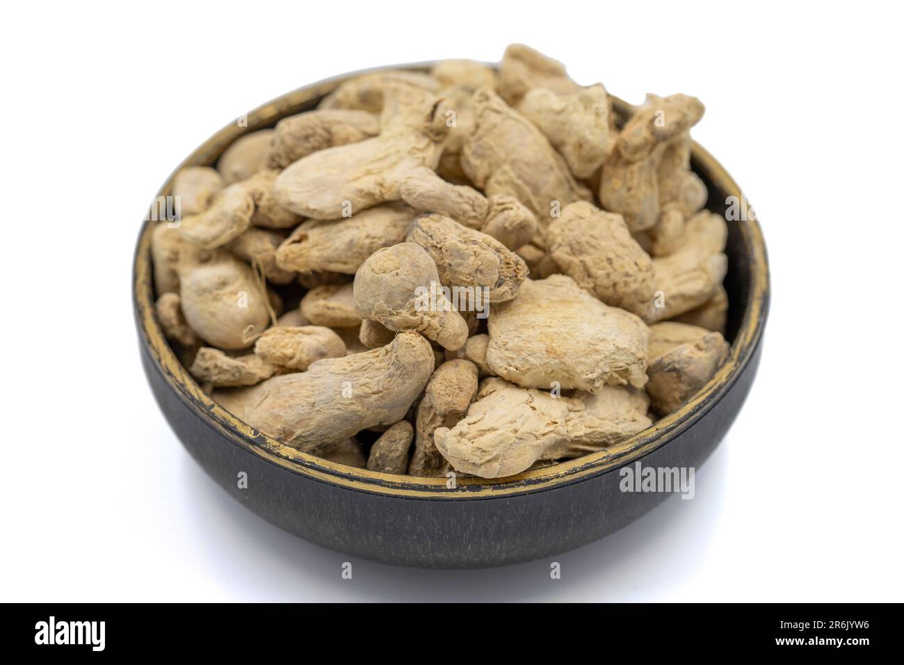 Dried Organic Ginger root isolated on white background. Ginger root or ...