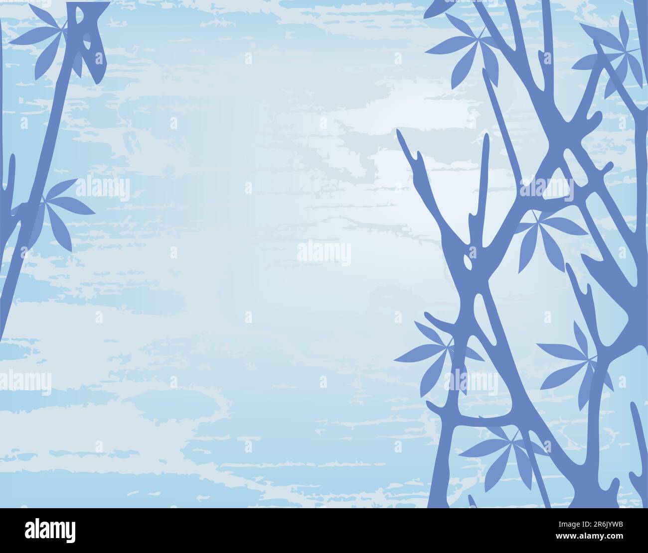 Editable vector illustration of branches with background as a separate ...