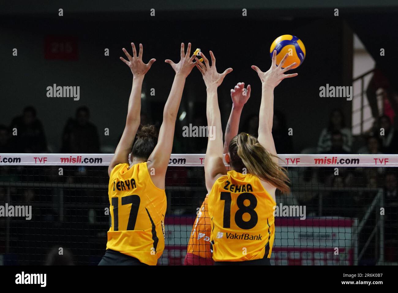 ISTANBUL, TURKIYE - DECEMBER 10, 2022: Derya Cebecioglu and Zehra Gunes ...