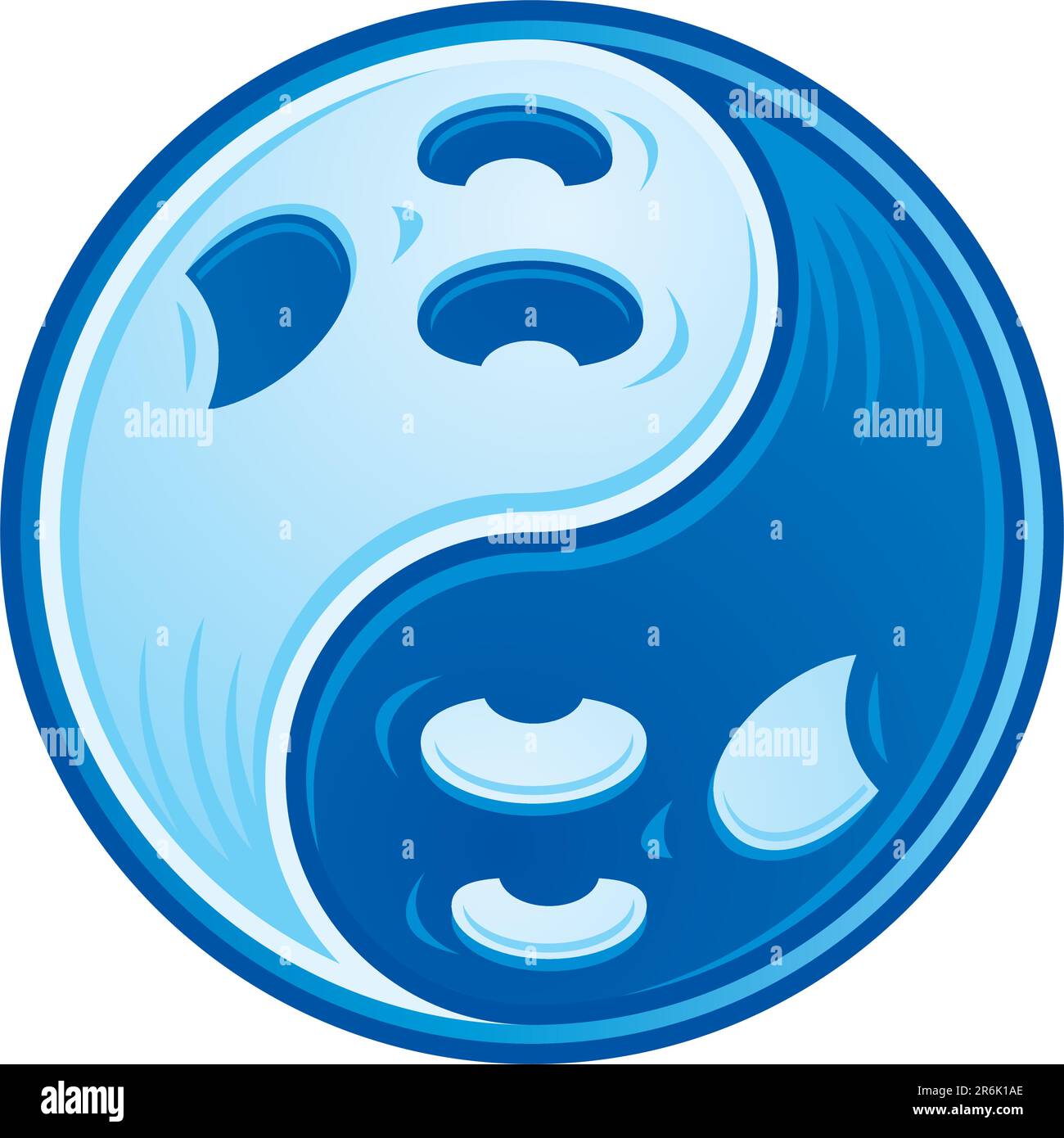 Chinese Yin Yang symbol made from two spooky ghosts in contrasting ...