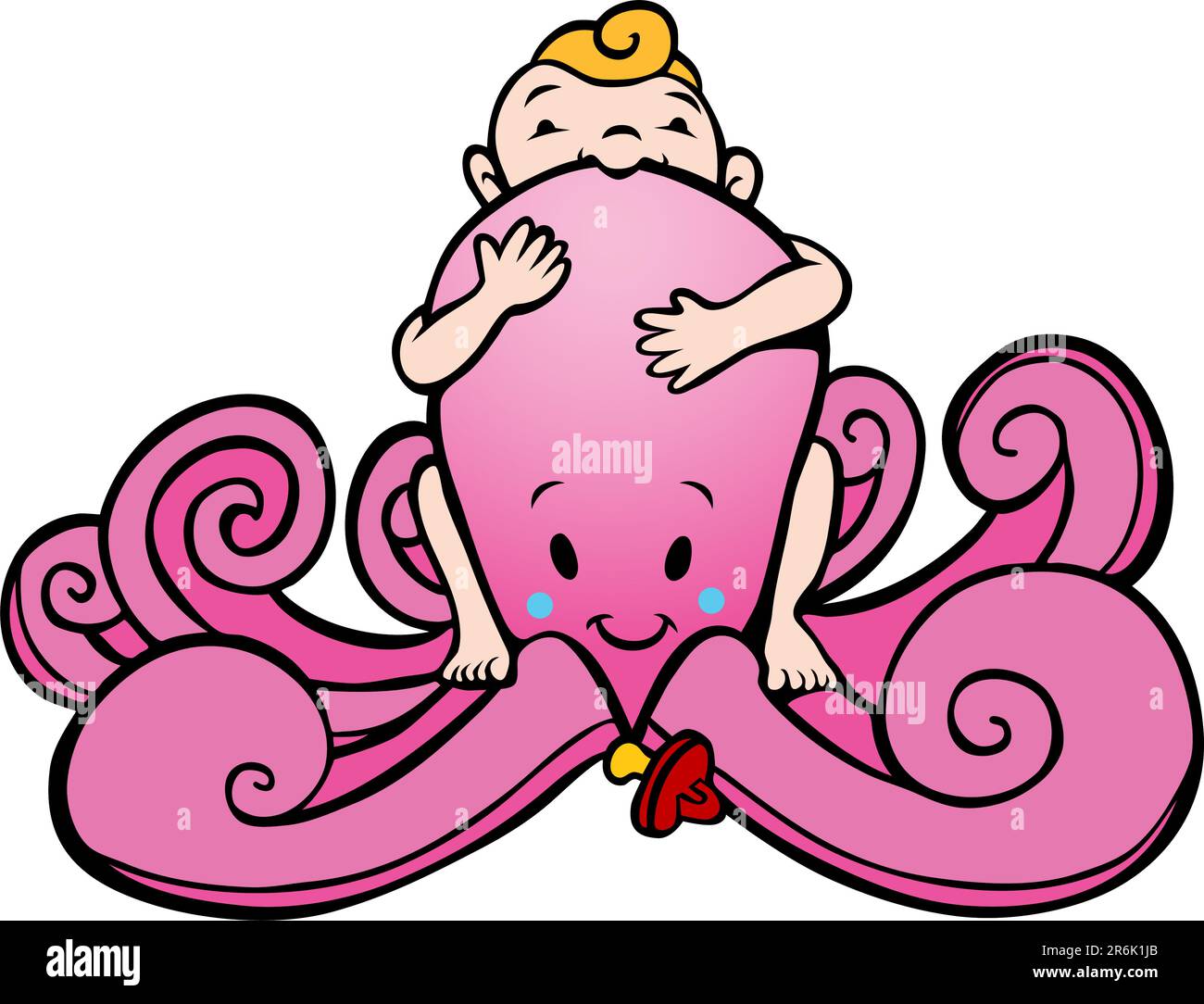 Female octopus Stock Vector Images - Alamy