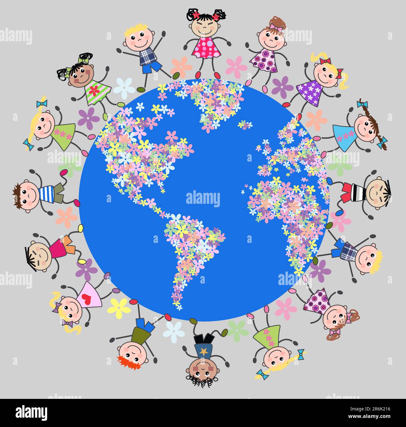 Kids united Stock Vector Images - Alamy