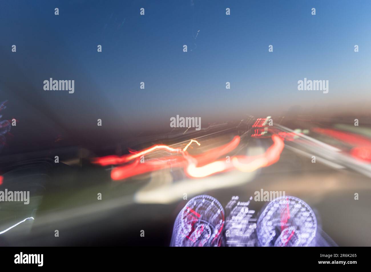 Night driving on high speed road in Poland © Wojciech Strozyk / Alamy ...