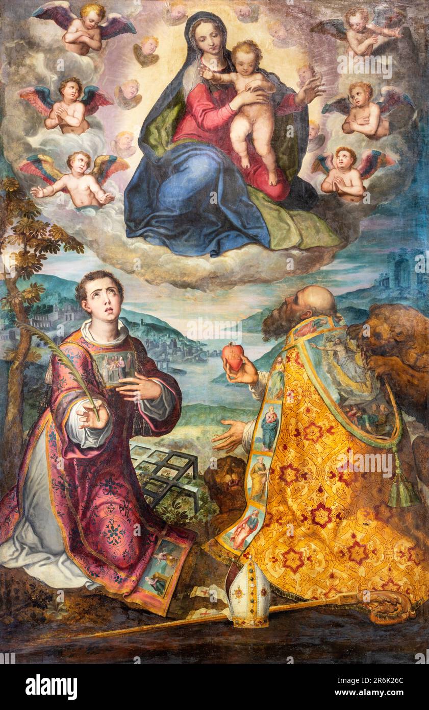 NAPLES, ITALY - APRIL 19, 2023: The Painting of St. Saint Ignatius of ...