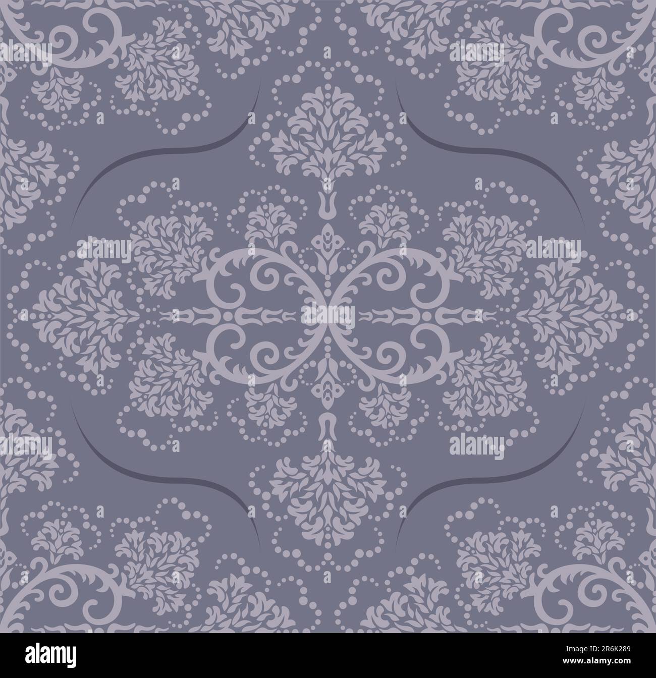 Seamless luxury grey floral wallpaper. This image is a vector ...