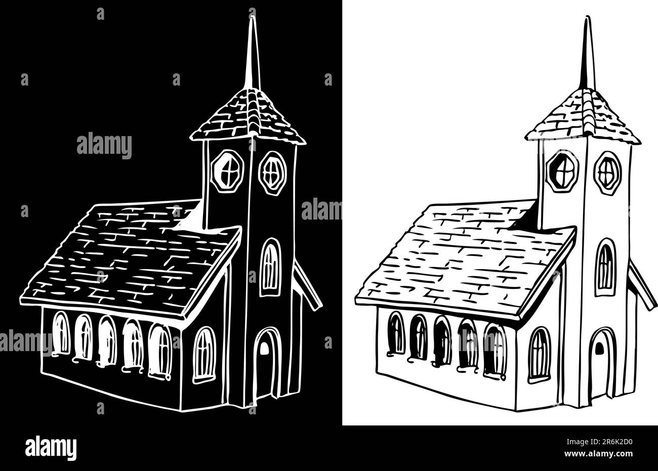 Small church clipart Stock Vector Images - Alamy