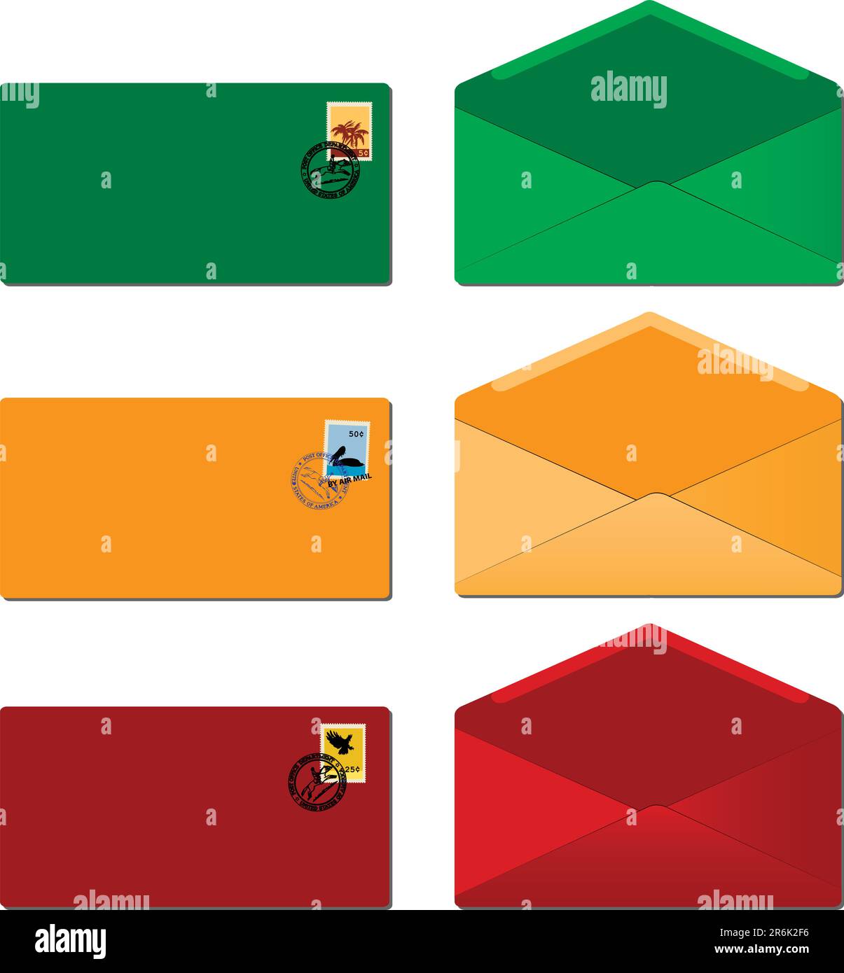 set of various colored envelopes Stock Vector Image & Art - Alamy