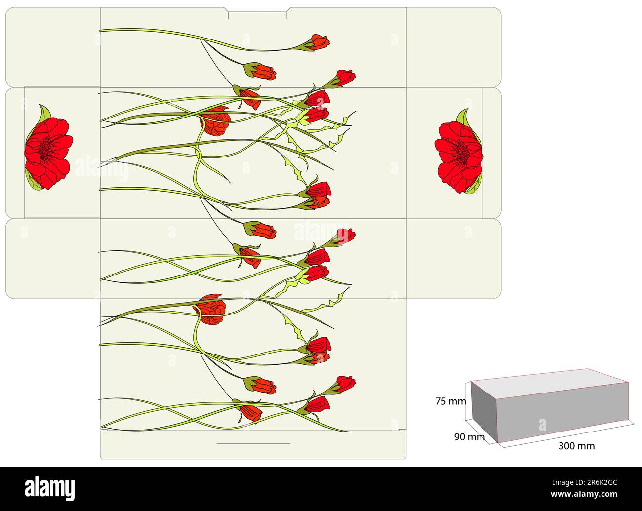 Box packaging template die cut Cut Out Stock Images & Pictures - Alamy