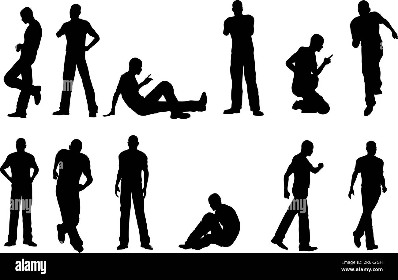 Walk sit relax Stock Vector Images - Alamy