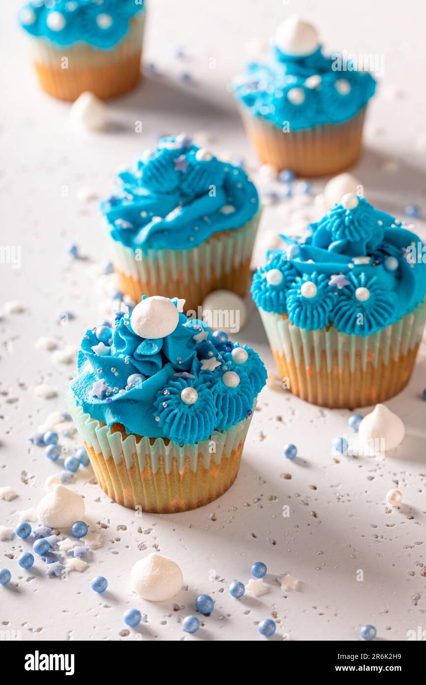 Pretty Blue Cupcakes