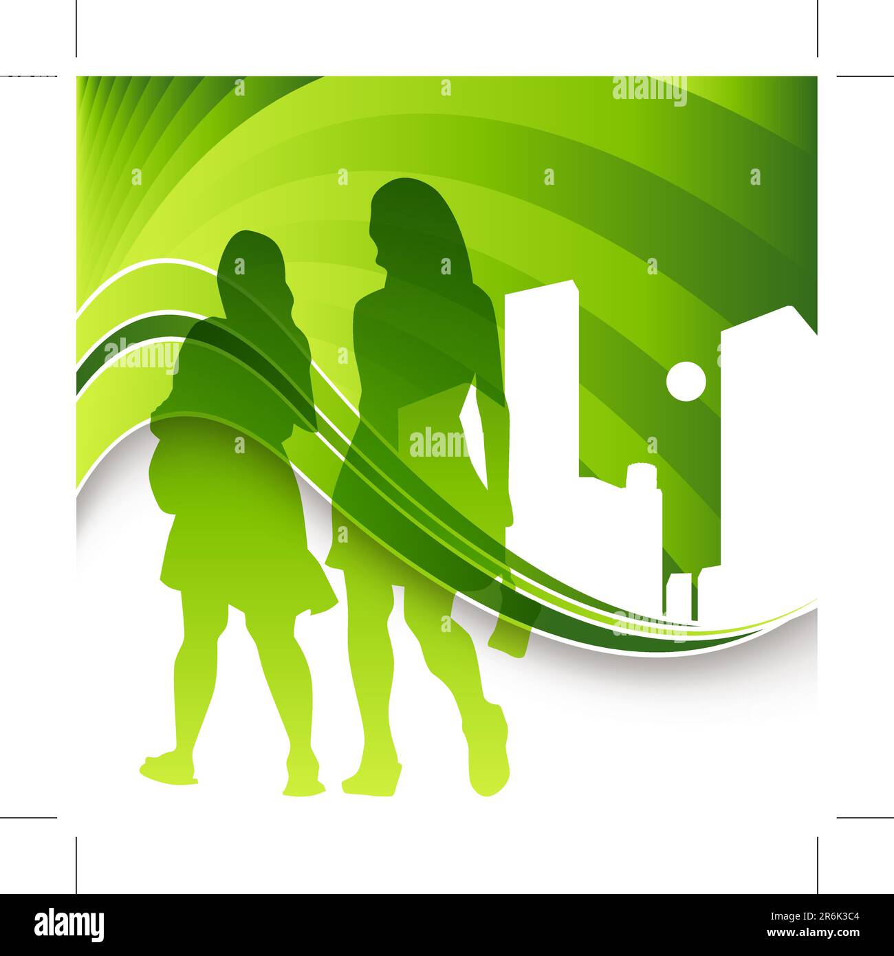 Female friends two women Stock Vector Images - Alamy