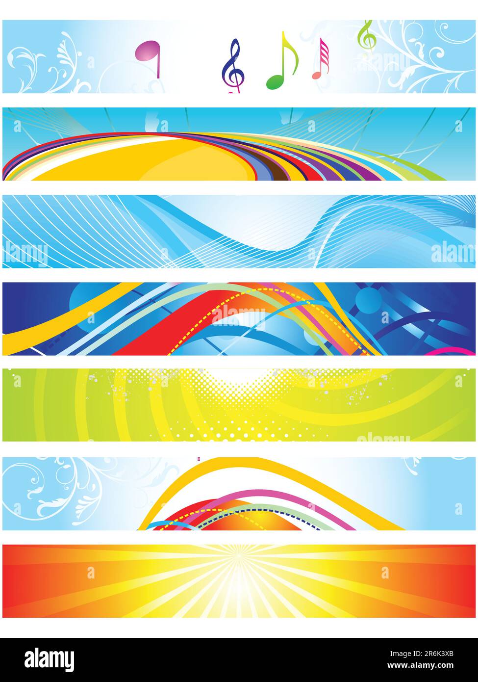 abstract colorful web banners vector illustration Stock Vector Image ...