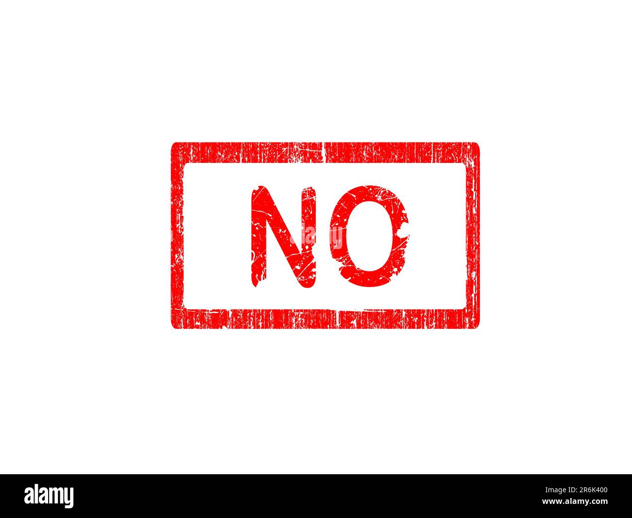 Grunge Office Stamp with the word NO in a grunge splattered text ...