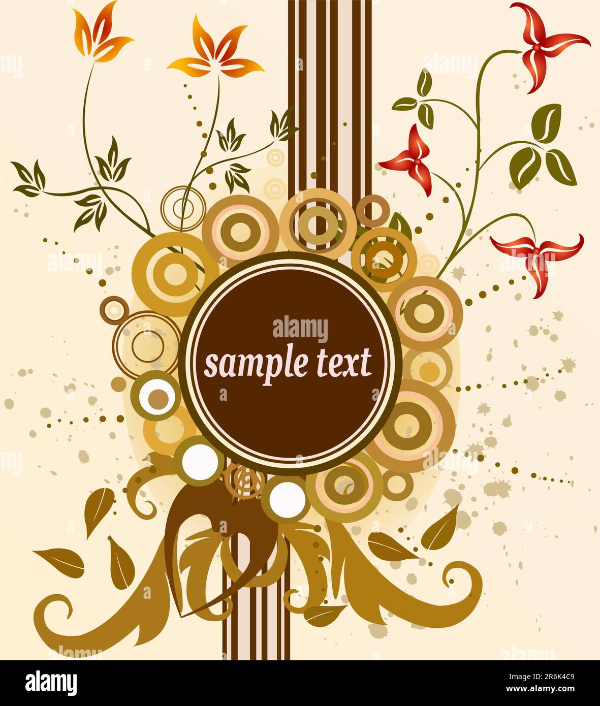 Abstract art floral design background vector illustration Stock Vector Image & Art - Alamy