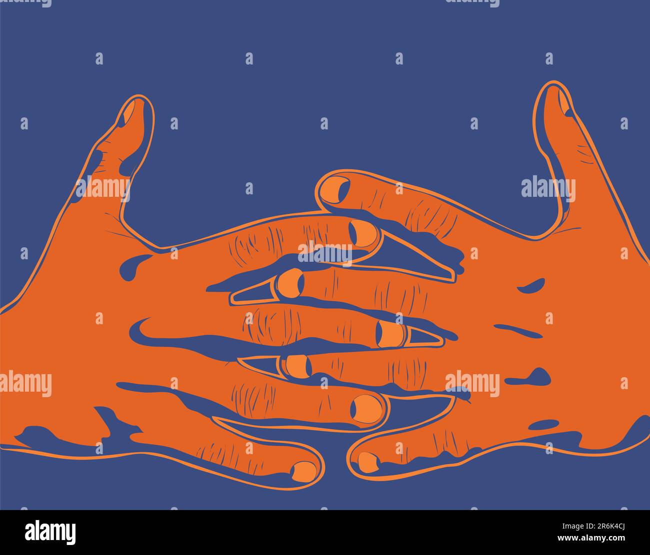 Editable vector illustration of a pair of hands Stock Vector Image ...