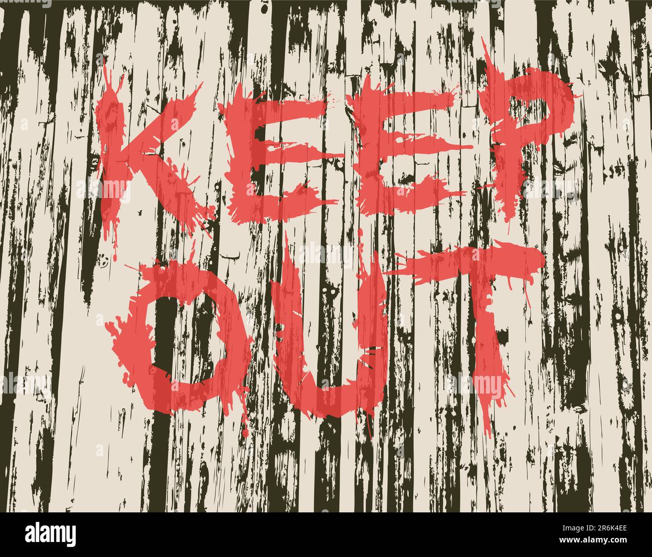 Vector illustration of grungy painted keep out sign Stock Vector Image ...