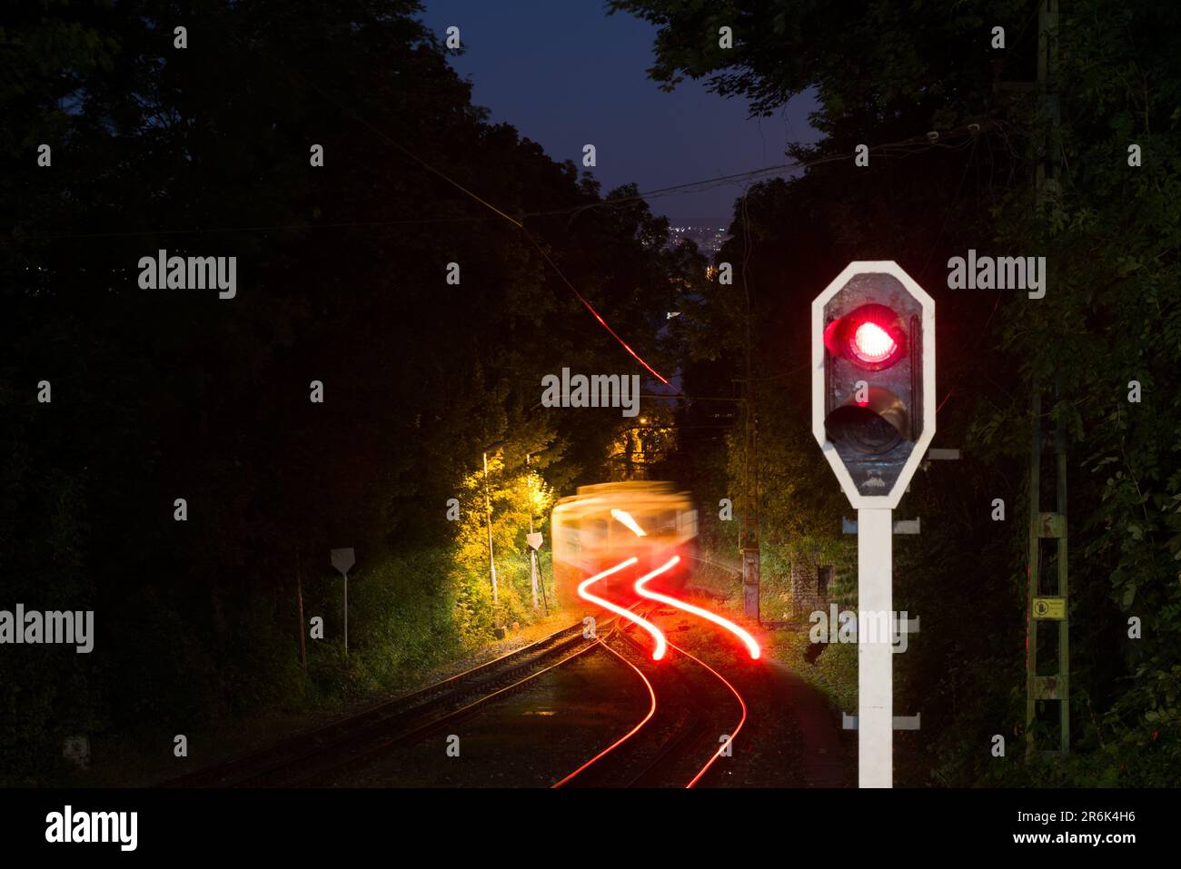 Train light trail hi-res stock photography and images - Alamy