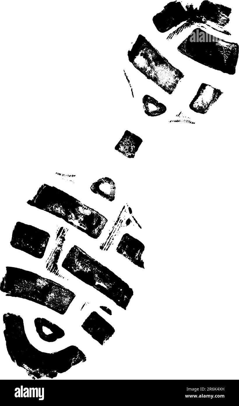 Isolated Right ShoePrint - Highly detailed vector of a walking shoe ...