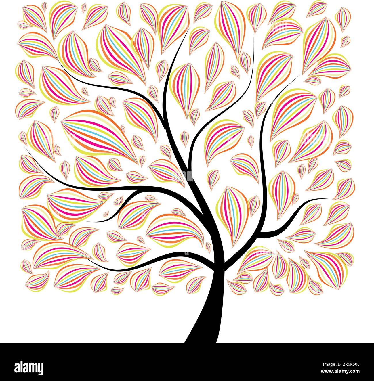 Pretty square with tree Stock Vector Images - Alamy