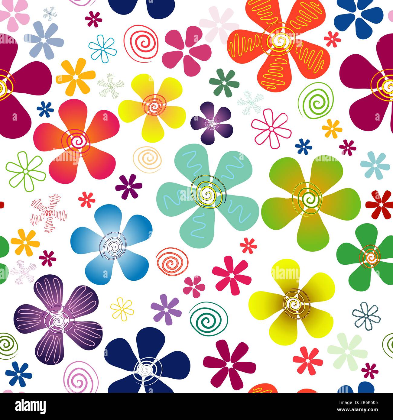 Floral mosaic red white Cut Out Stock Images & Pictures - Alamy