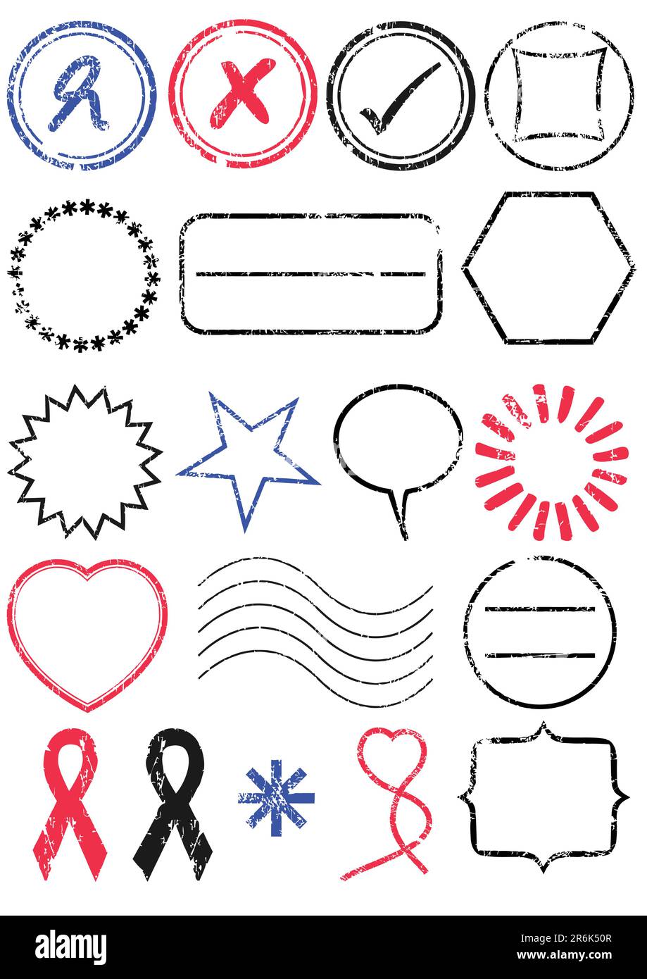 A set of different stamps. All vector objects and details in this ...