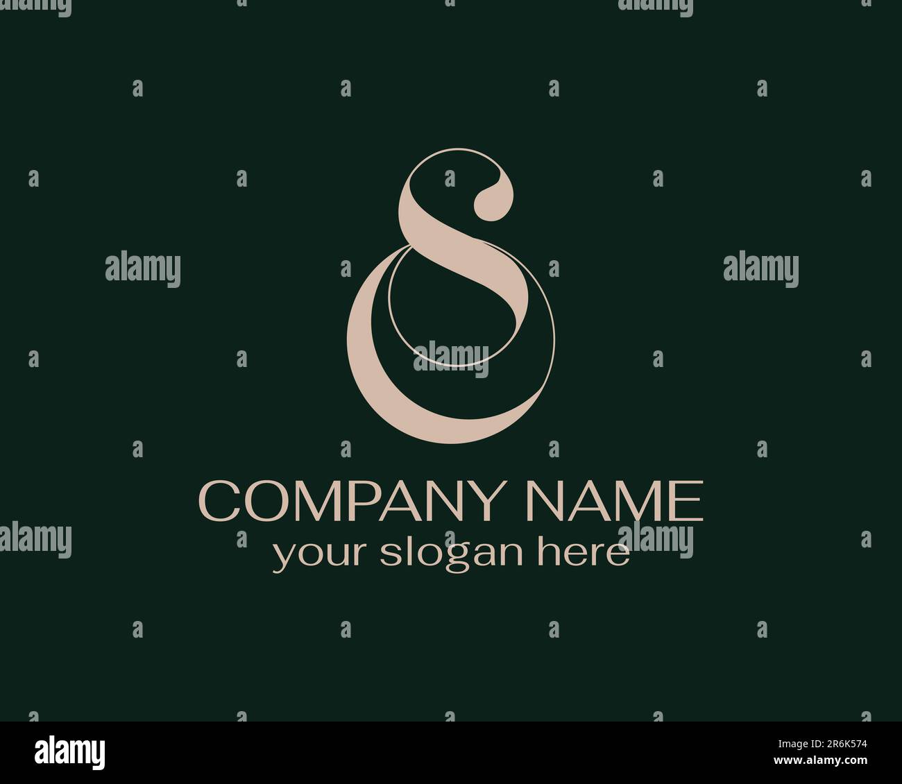 OS logo or SO monogram. OS letter logo template elements. personal ...