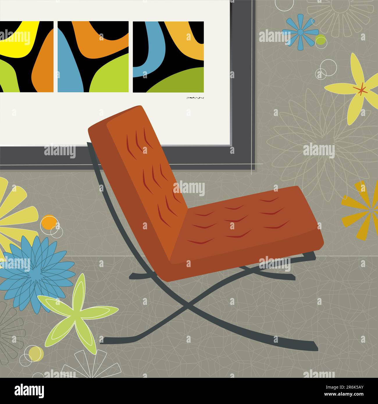 1950s home life vintage Stock Vector Images - Alamy