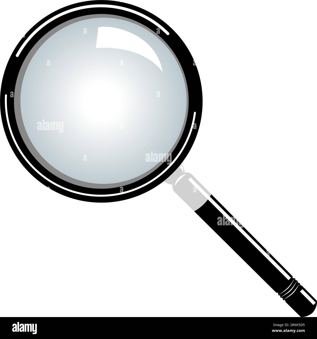 vector magnifying glass isolated on white background Stock Vector Image ...