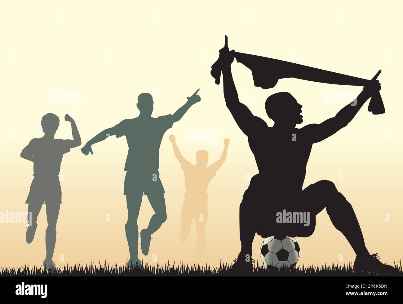 Celebrating the goal Stock Vector Images - Alamy