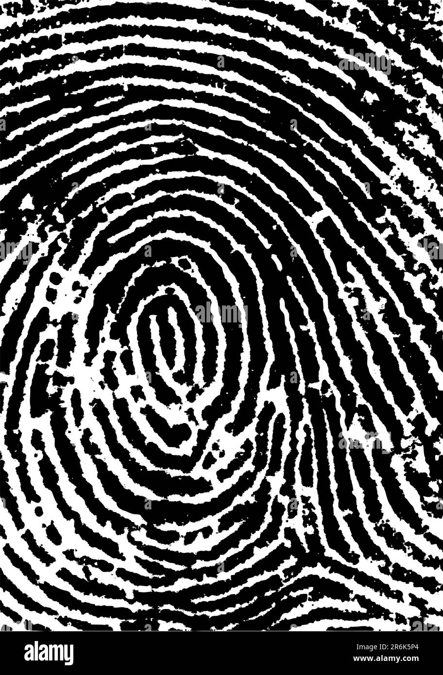 Black and White Vector Fingerprint Crop - Very accurately scanned and ...