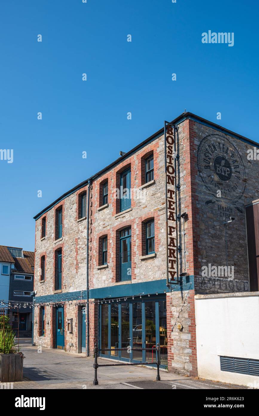 Boston Tea Party building in the Barbican in Plymouth, UK Stock Photo ...