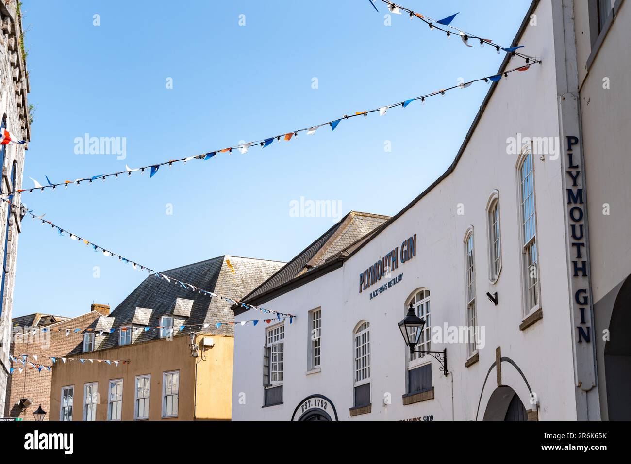 Famous Gin distillery in the Barbican in Plymouth, Devon Stock Photo ...