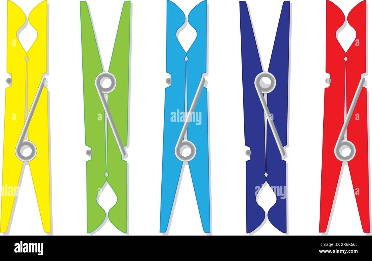 Colorful clothes pin on Stock Vector Images - Alamy