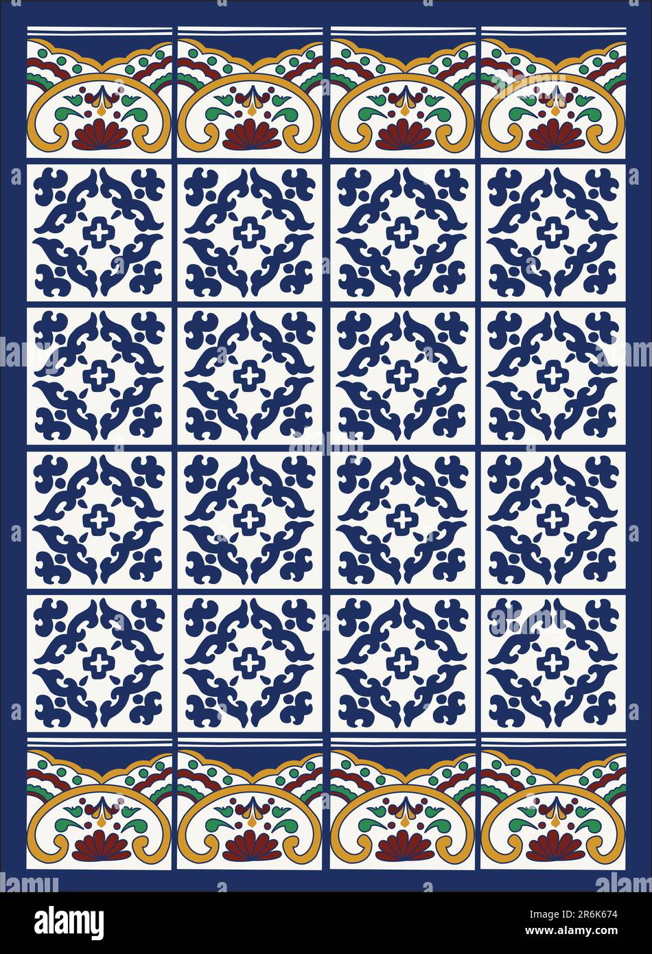Mexican talavera ceramic Stock Vector Images - Alamy