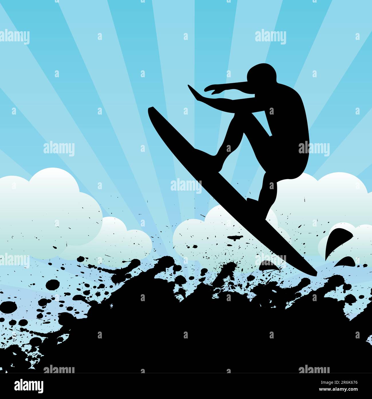 Beautiful surf spot Stock Vector Images - Alamy