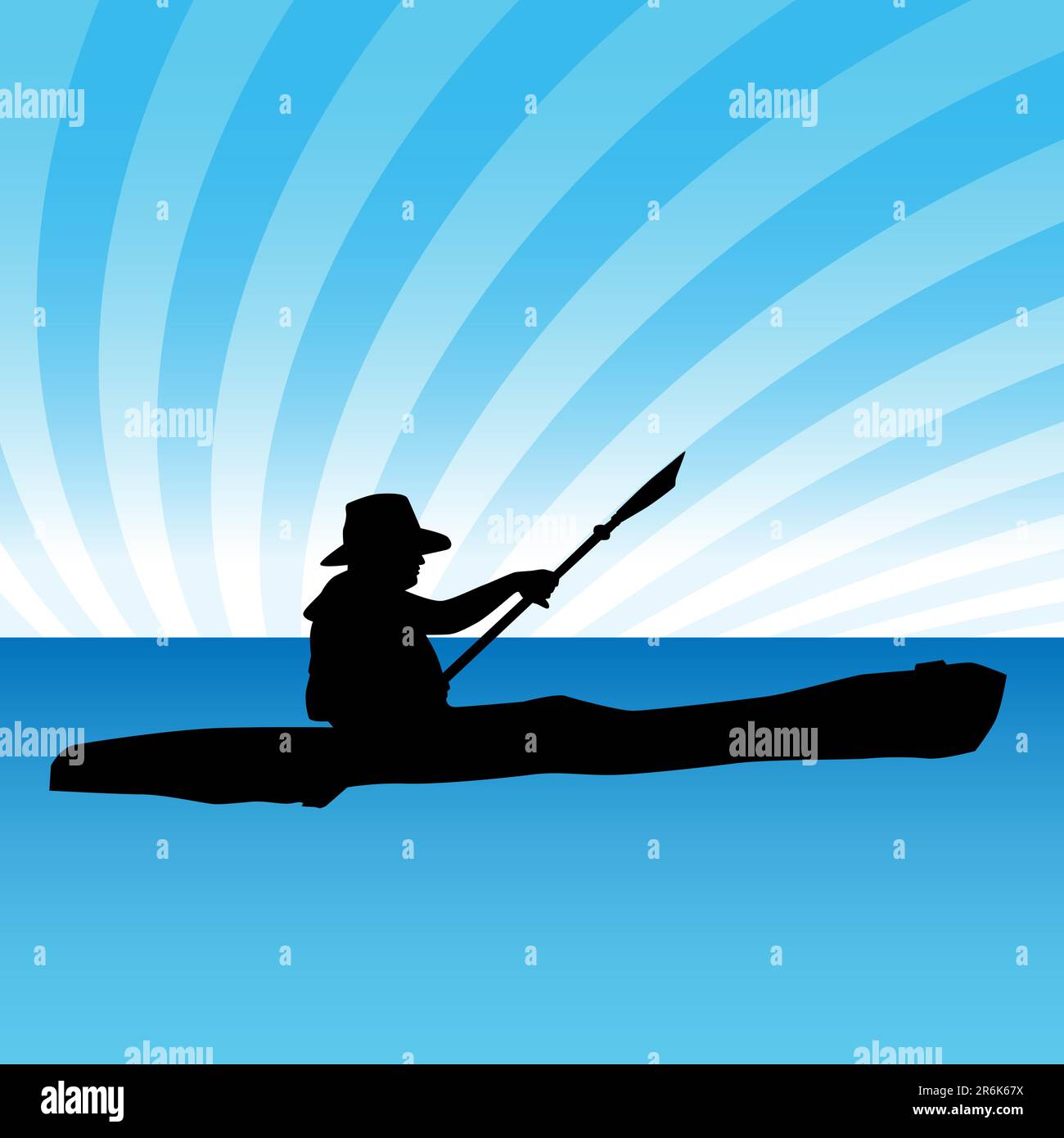 Person in the river Stock Vector Images - Alamy