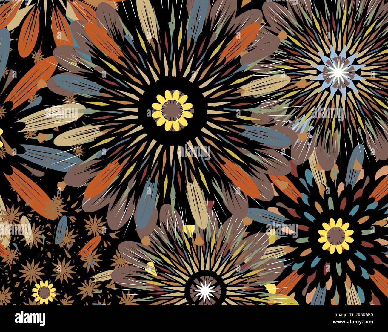 Editable vector background illustration of generic flowers Stock Vector ...