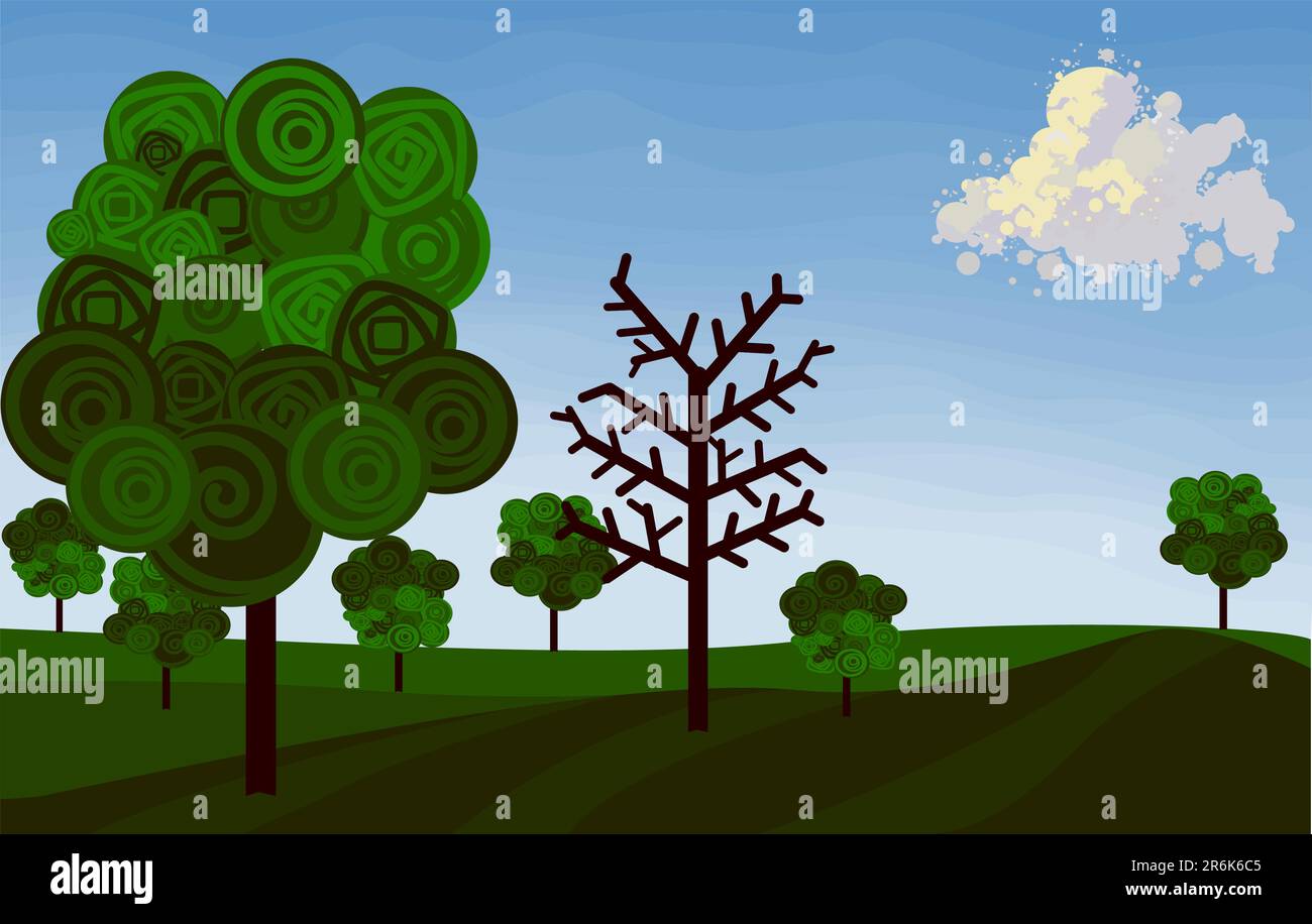 Color landscape image Stock Vector Images - Alamy