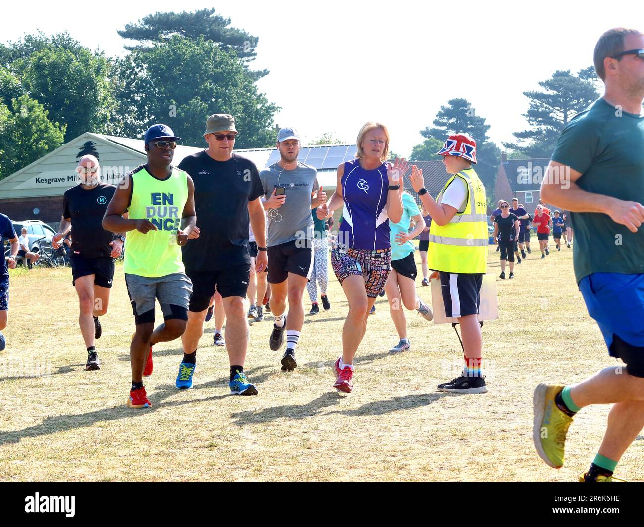 Kesgrave, Suffolk - 10 June 2023 : Parkrun on a hot bright summer ...