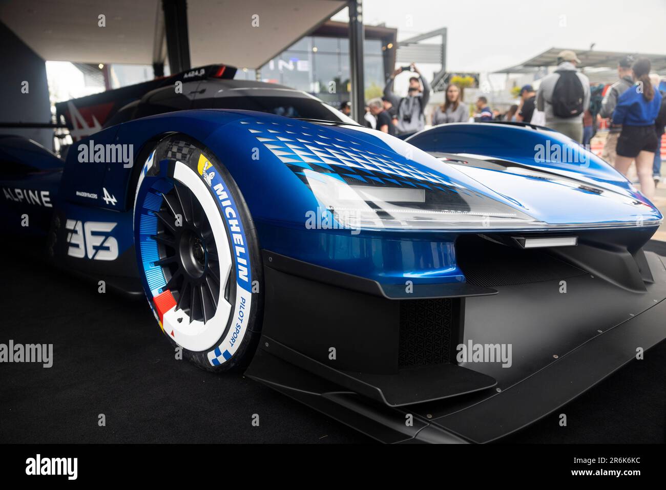 Le Mans, France. 10th June, 2023. Alpine A424 Beta on the Village ...