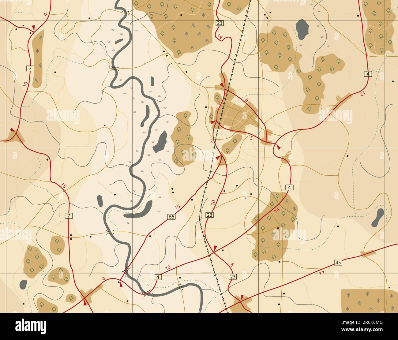 Editable vector illustration of a generic roadmap without names Stock ...