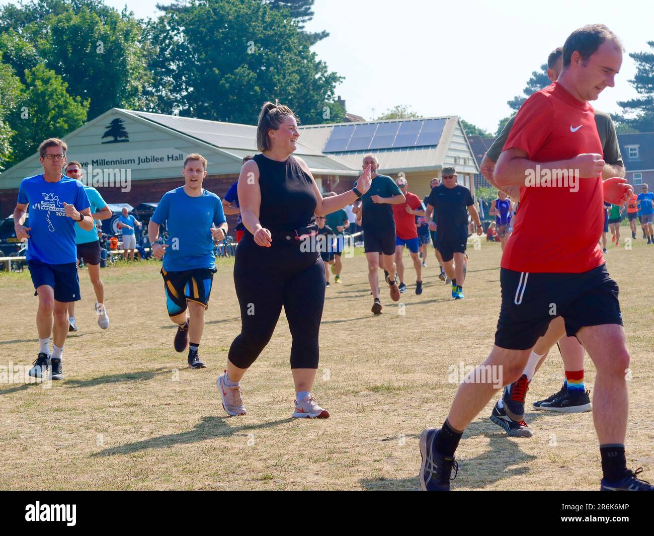 Kesgrave, Suffolk - 10 June 2023 : Parkrun on a hot bright summer ...