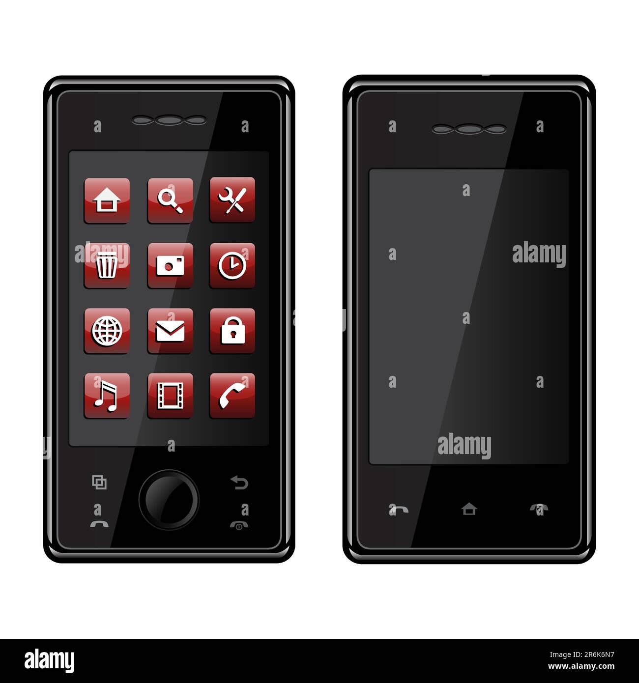 Isolated image of a cellular phones. Vector illustration Stock Vector ...