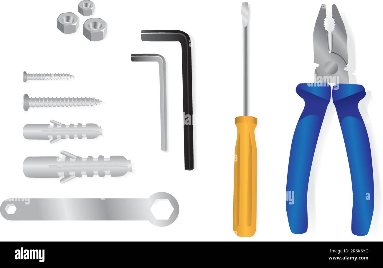 Tools and instrument for household Cut Out Stock Images & Pictures - Alamy