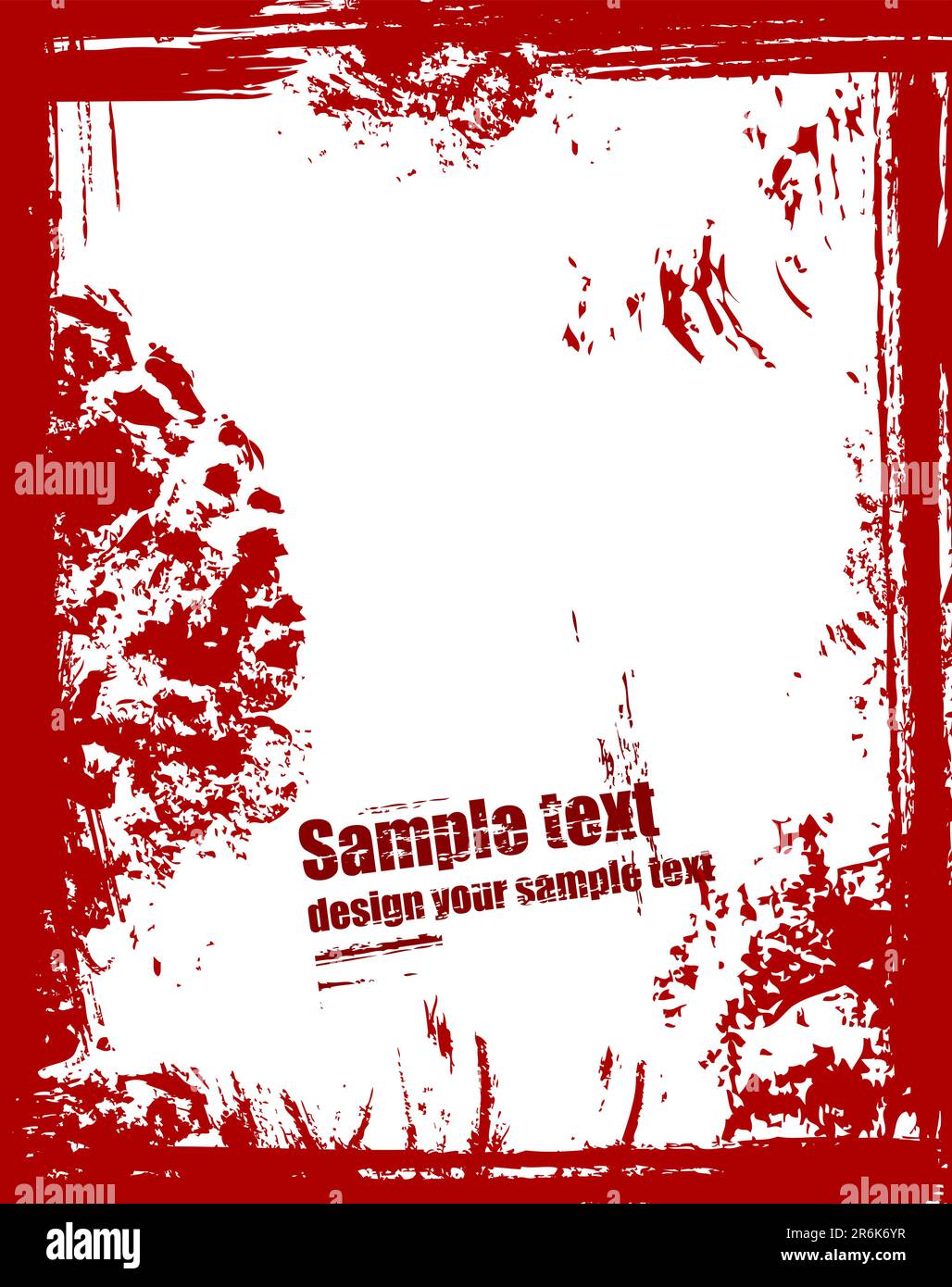 Grunge frame in red color Stock Vector Image & Art - Alamy